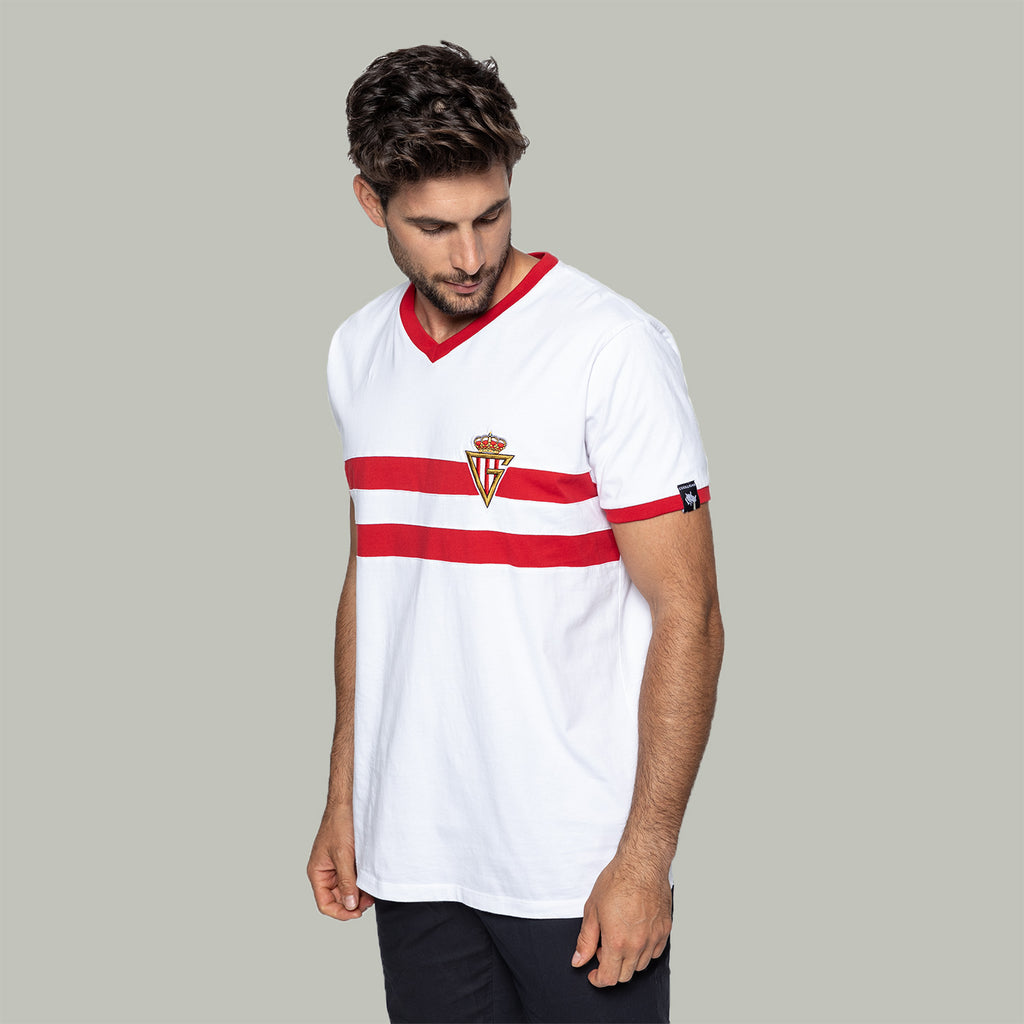 Camiseta Fútbol Retro 1975 Real Sporting de Gijón Cundi
